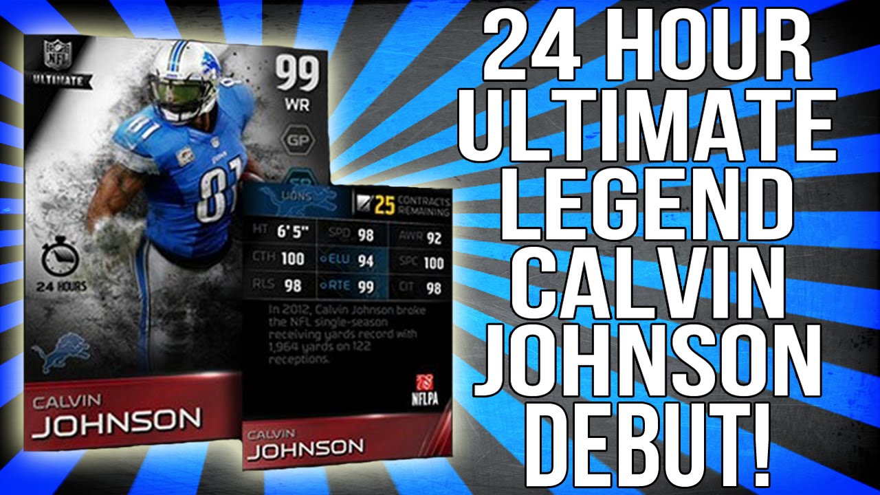 Madden 15 Ultimate Team :: 24 Hour Ultimate Legend Calvin Johnson Debut ...