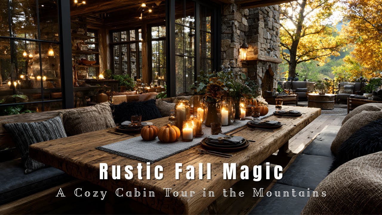 Inside a Dreamy Mountain Cabin | Warm & Cozy Rustic Fall Home Tour 2025 ...
