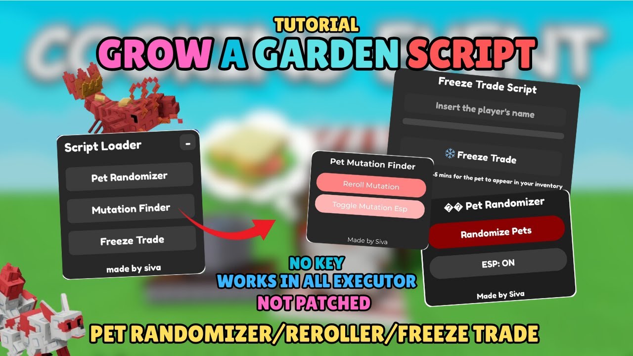 Grow a Garden 👩‍🍳 OP PET RANDOMIZER & REROLLER Script | NO KEY | FREE ...