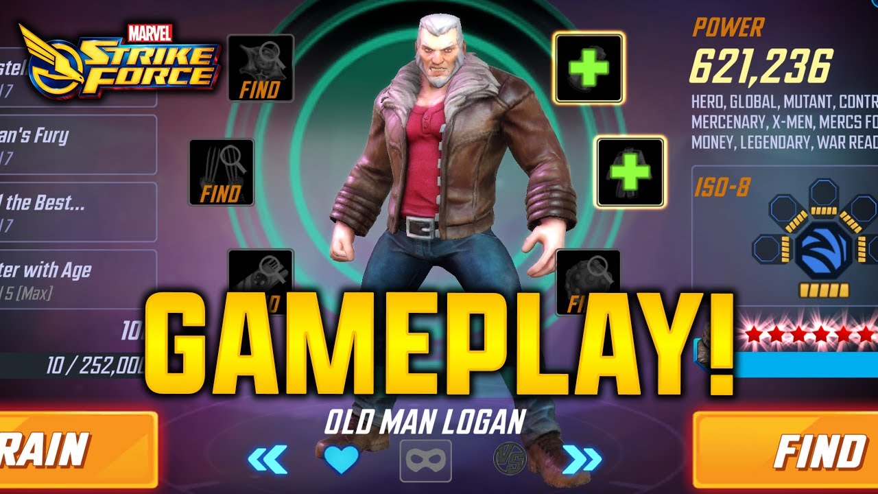 OLD MAN LOGAN GAMEPLAY - MARVEL Strike Force - MSF - YouTube