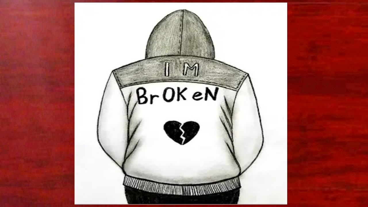 How to Draw a sad boy/ sad boy drawing/ alone boy drawing/ broken heart ...