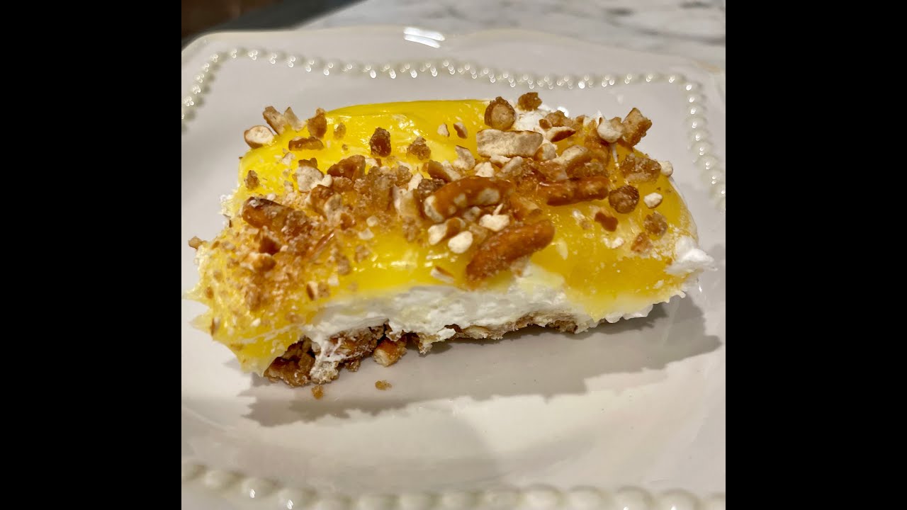 Lemon Pretzel Salad | Easy dessert to make quickly - YouTube