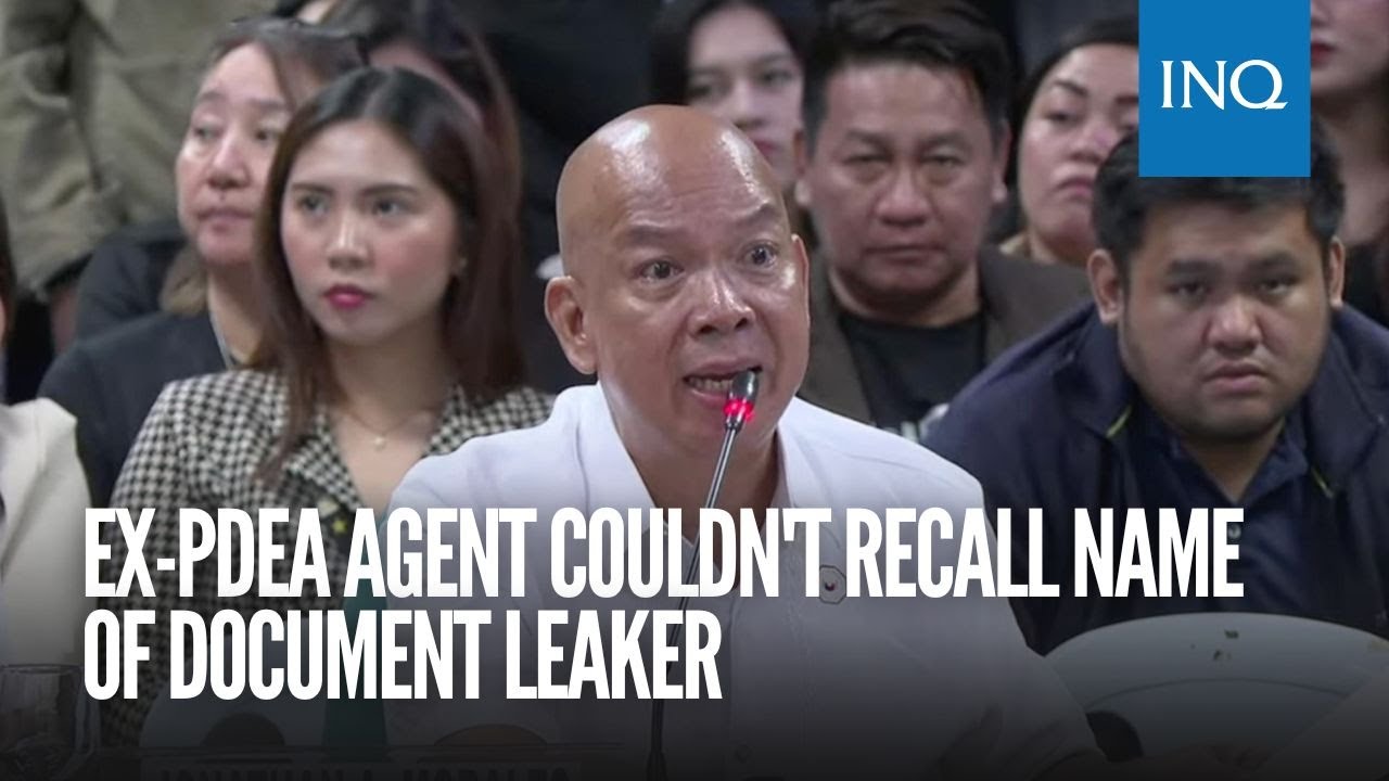 Ex-PDEA agent couldn't recall name of document leaker - YouTube