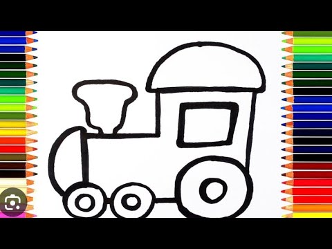How to draw Thomas train . learn colors easy drawing painting coloring ...