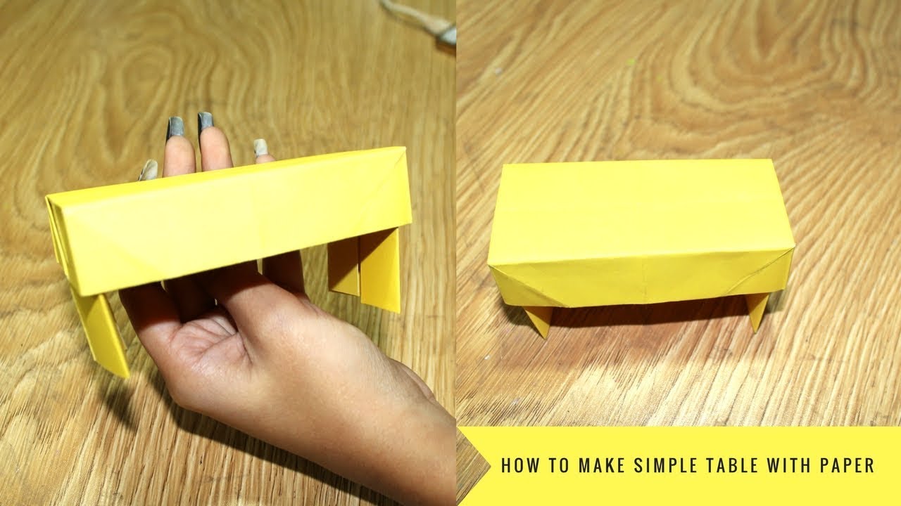 how to make simple paper table - YouTube