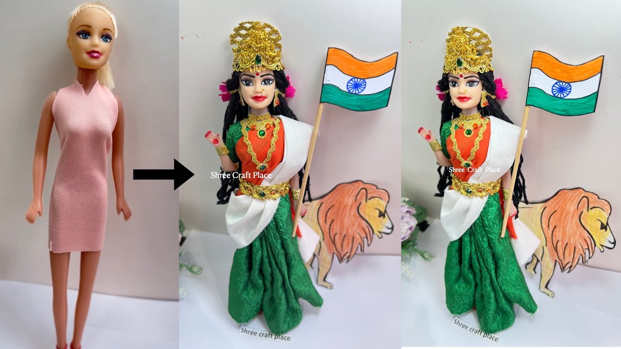 Bharat Mata Making with Barbie Doll/🇮🇳Independence Day Special/Doll's ...