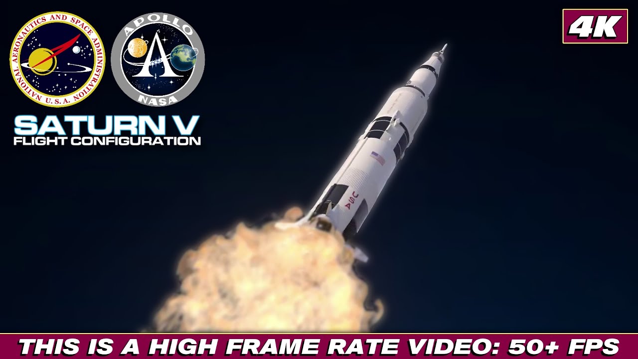 The Saturn V Flight Configuration: 3D Animation - YouTube