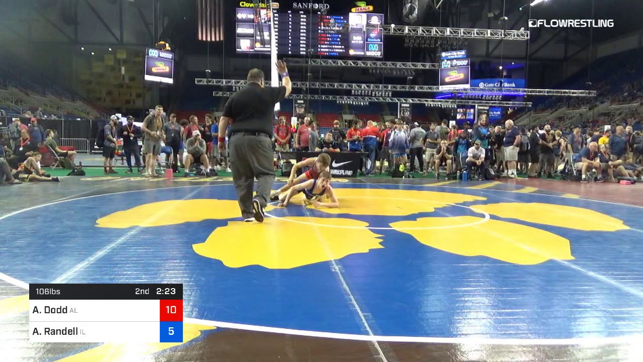 106 Lbs Cons 16 1 Ashton Dodd Alabama Vs Alex Randell Illinois - YouTube