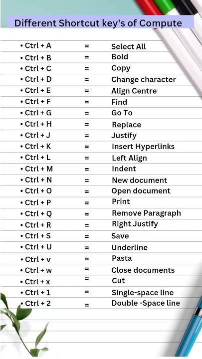 Different Shortcut key's of Computer || General knowledge #gk # ...