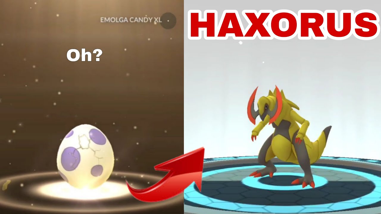 Hatching 10km egg pokemon go; Haxorus evolution 🤩 - YouTube