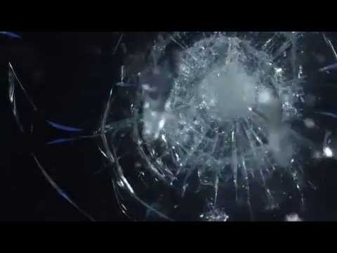 Slow Motion Breaking Sheet of Glass Up Close Footage - YouTube