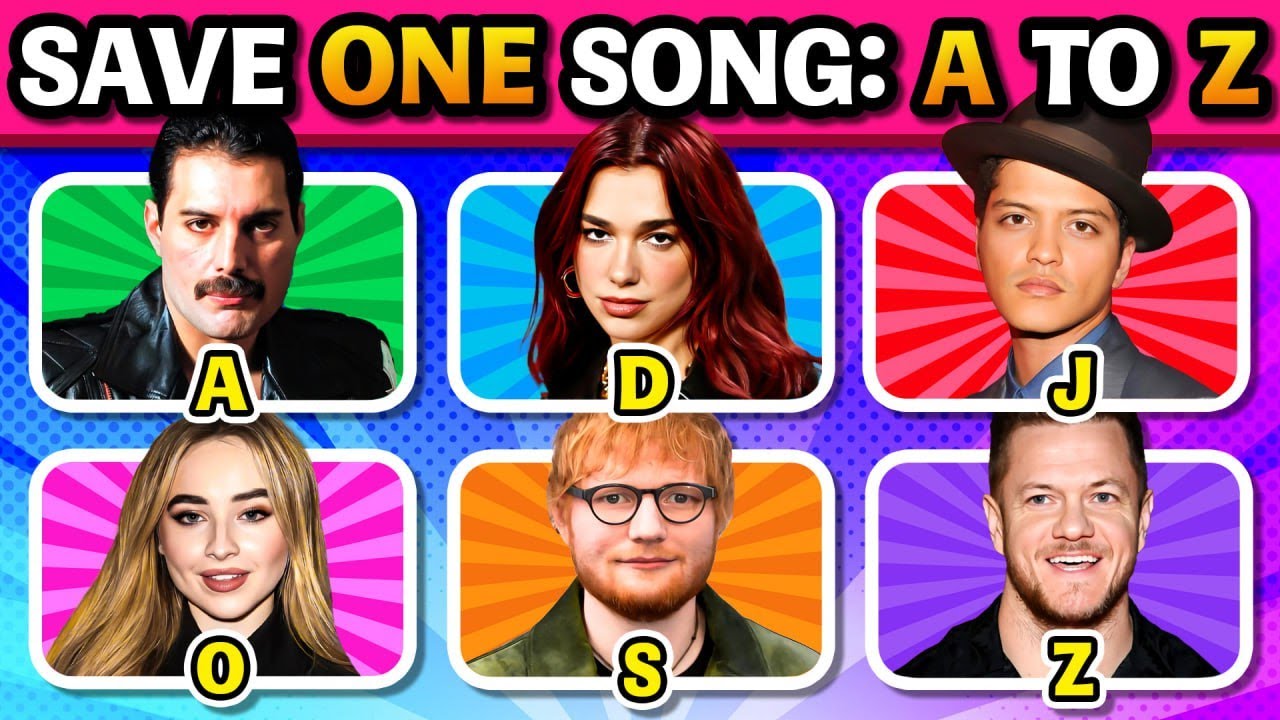 SAVE ONE SONG 🎶 From A to Z Pick Your Favorite Song | Music Quiz - YouTube
