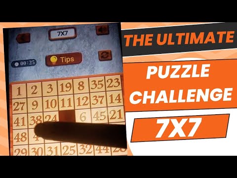 TIPS AND TRICKS NUMBER PUZZLE CHALLENGE 7X7! #puzzle #ultimate - YouTube