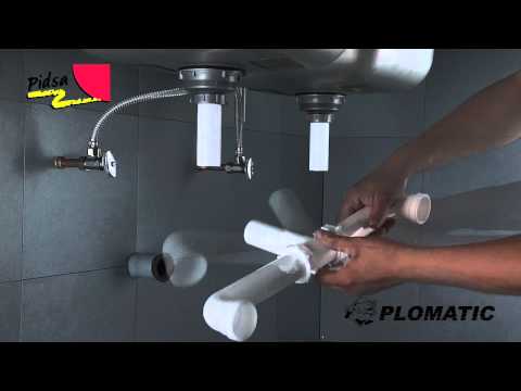 Cómo instalar el Desagüe Plástico Doble con Salida al Centro