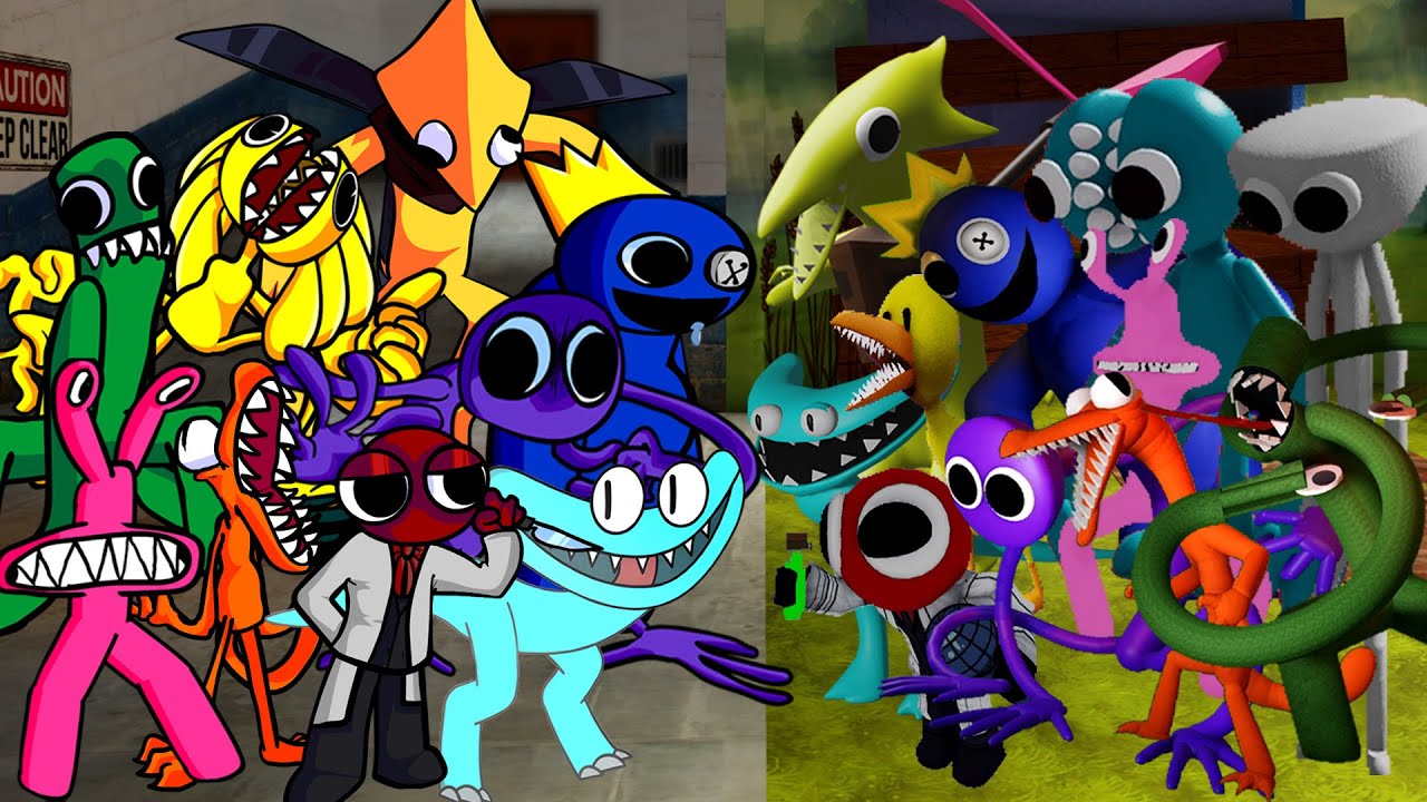 [SWAP Chapter 2] FNF Friends To Your End but 2D Rainbow Friends Vs 3D ...