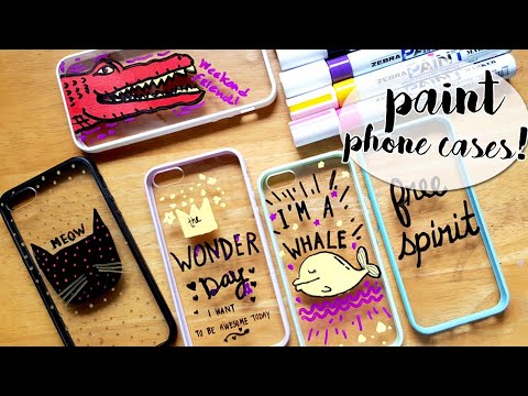 DIY Painted Phone Case with Oil Based Paint Marker - YouTube
