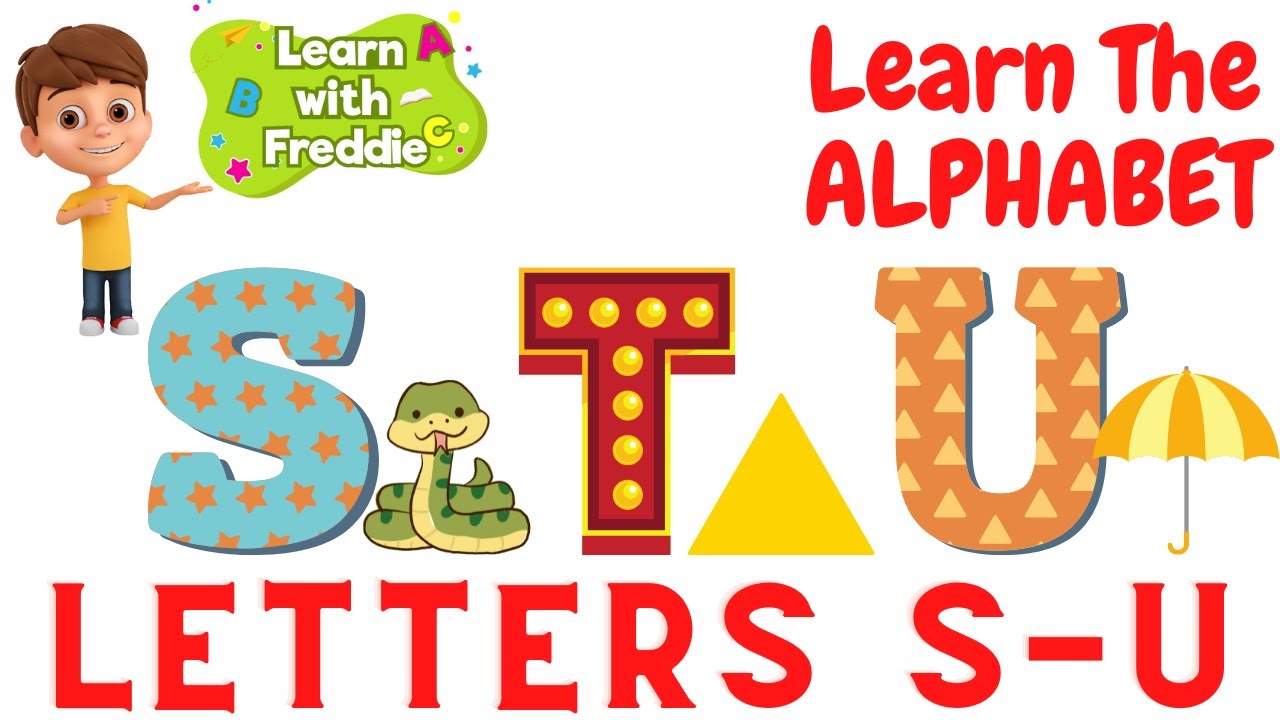 Learn the Alphabet - Letters S-T-U - Fun Sensory Video with Bright ...