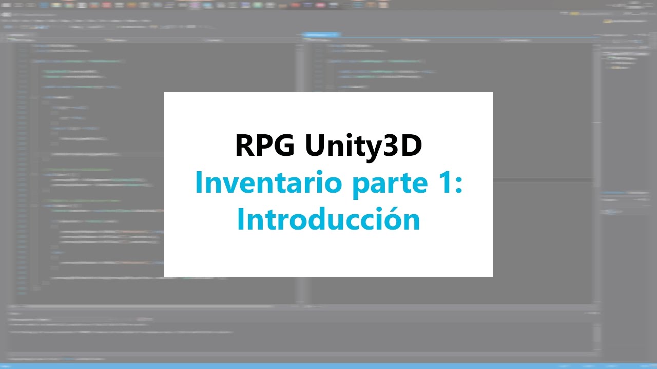 RPG Unity3d: Cómo hacer un inventario parte 1 - YouTube