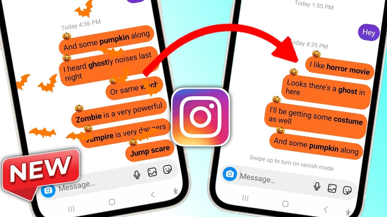 How To Get Halloween Gold Notes Color Change On Instagram Messages ...