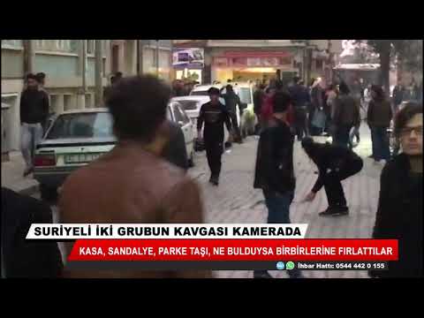 Konya’da Suriyeli iki grubun kavgası kamerada