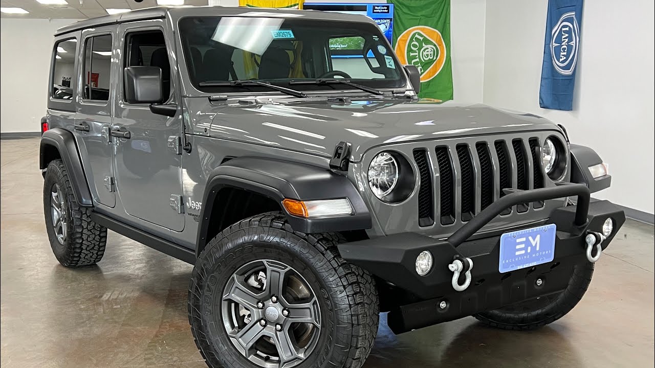 2020 Jeep Wrangler Unlimited Sting Gray Walk Around and Review - YouTube