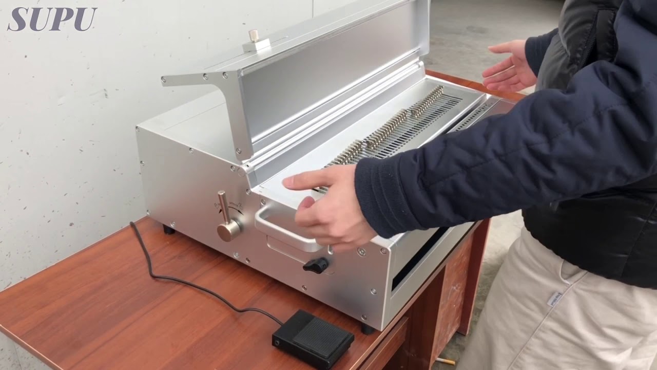 A3 size Semi-auto punching machine SUPER430M - YouTube