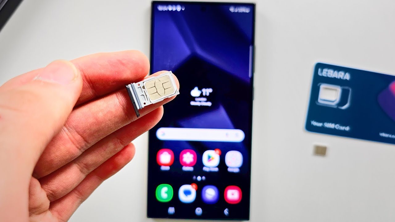 How To Insert SIM Card in Samsung Galaxy S24 Ultra [Dual Slot] - YouTube