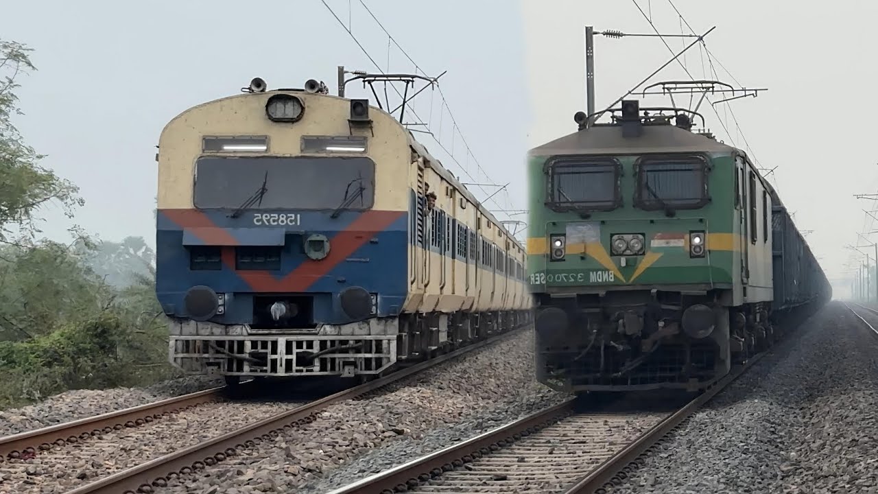 Different types of Memu Passager and Express Train Back to Back ...