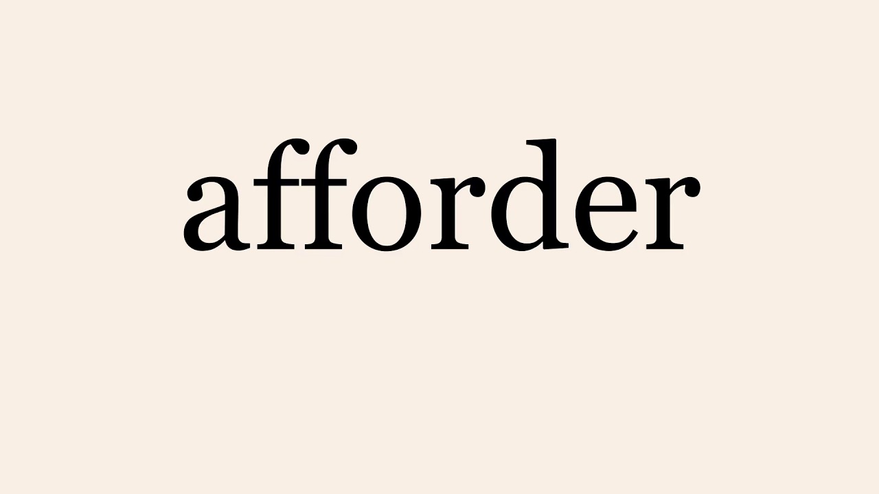 afforder - YouTube