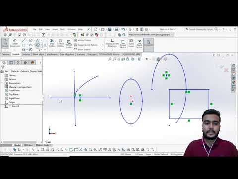how to use ellipse, parabola, conic sections in SOLIDWORKS - YouTube