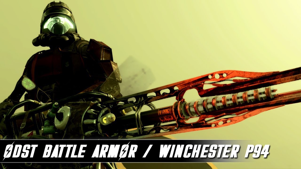 Fallout 4 Mods - ODST Battle Armor and Winchester P94 - YouTube