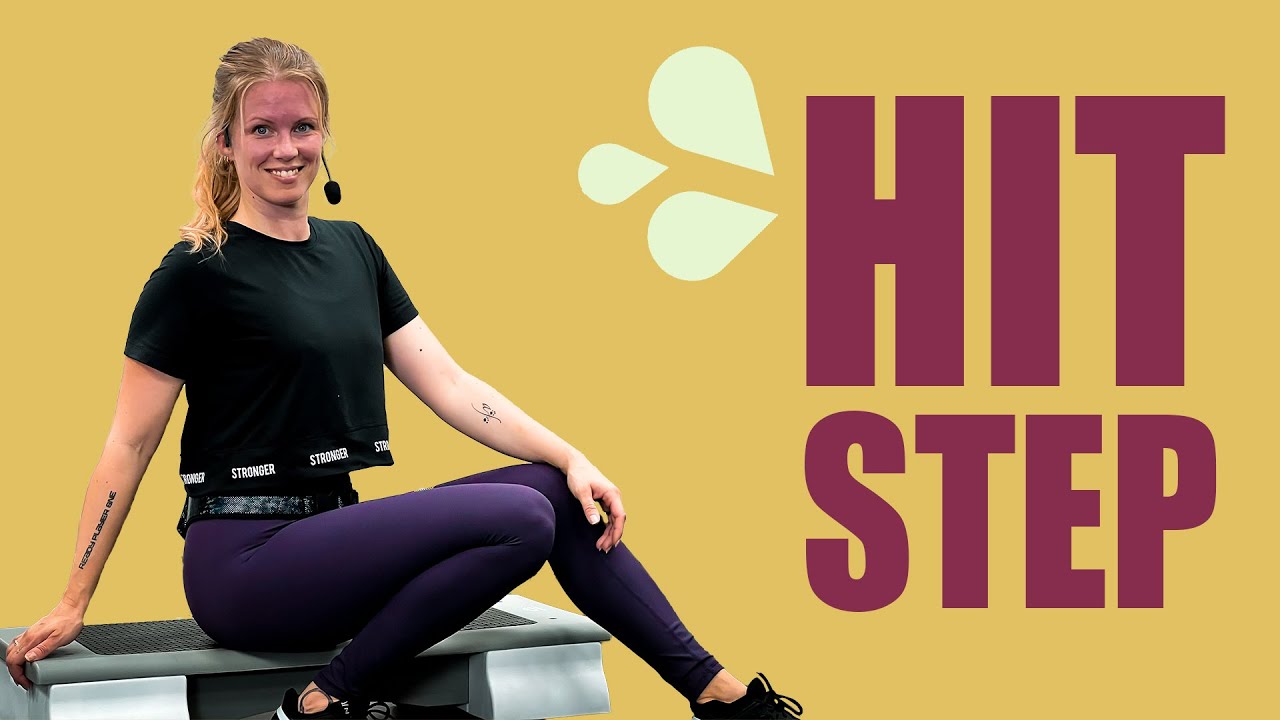HIT STEP - hög puls och effektiv träning på stepbräda - YouTube