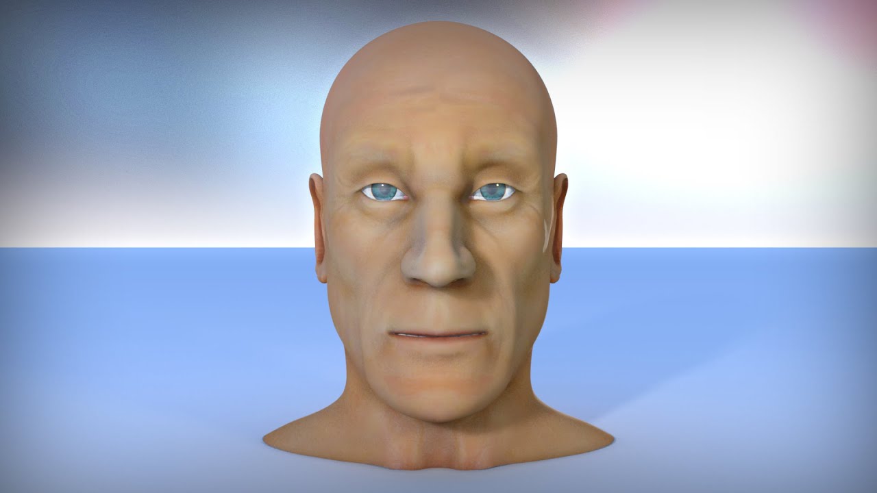 Patrick Stewart Model - WIP - YouTube