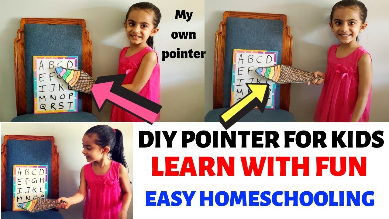 DIY pointer for homeschooling kids | बच्चों के लिए pointer बनाकर पढ़ाए ...