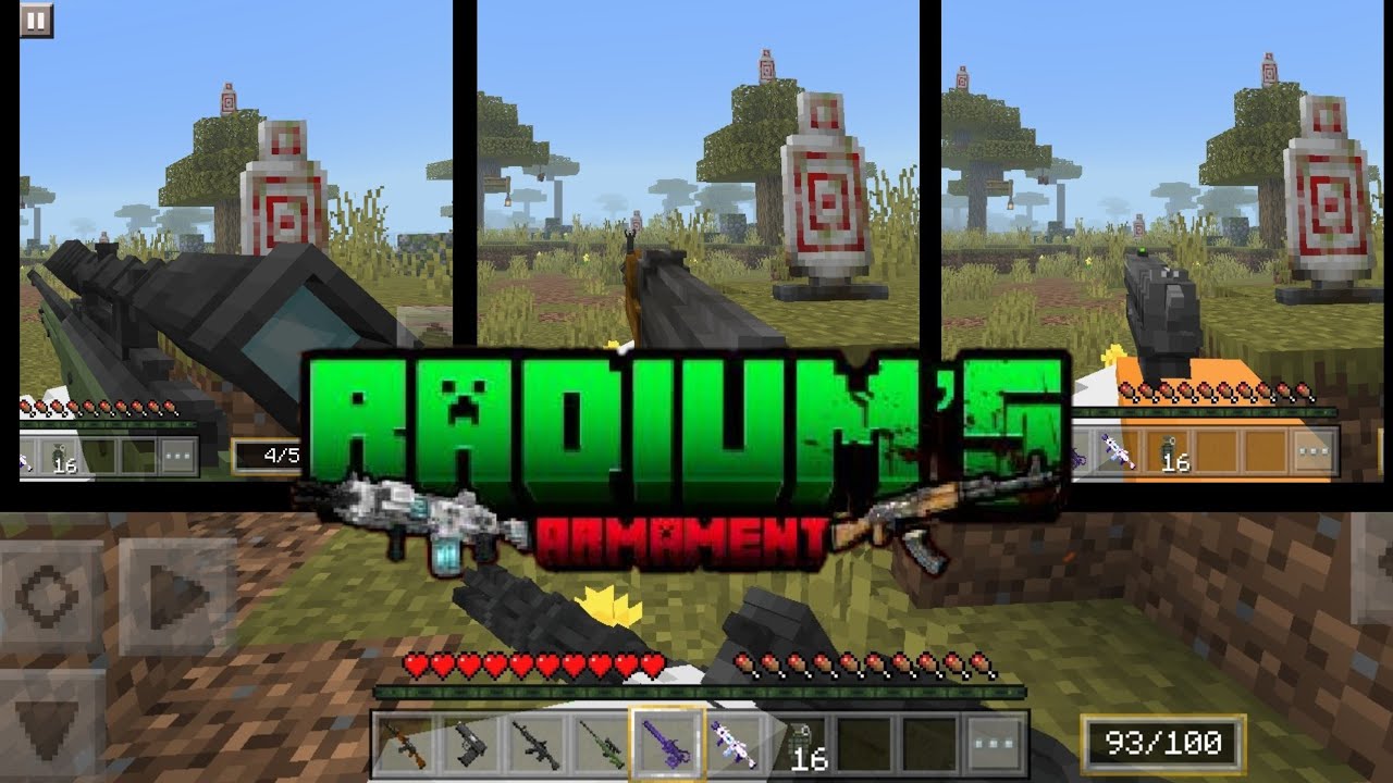 New Gun Mod for MCPE | ProlessBoi | Radium's Armament v1.0 (Download ...