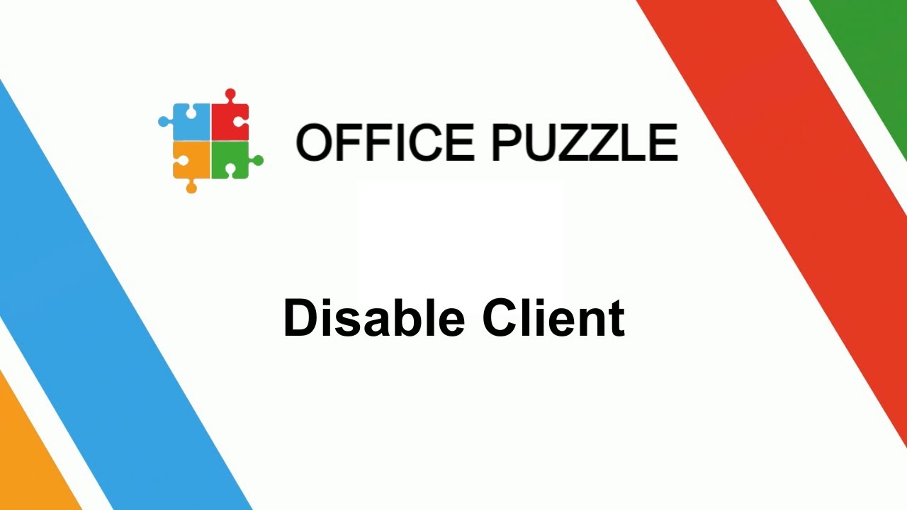 Office Puzzle - Disable Client - YouTube