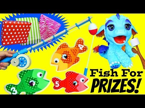 Melissa & Doug FISHING GAME! Fish For Prizes Wooden Toys FurReal ...