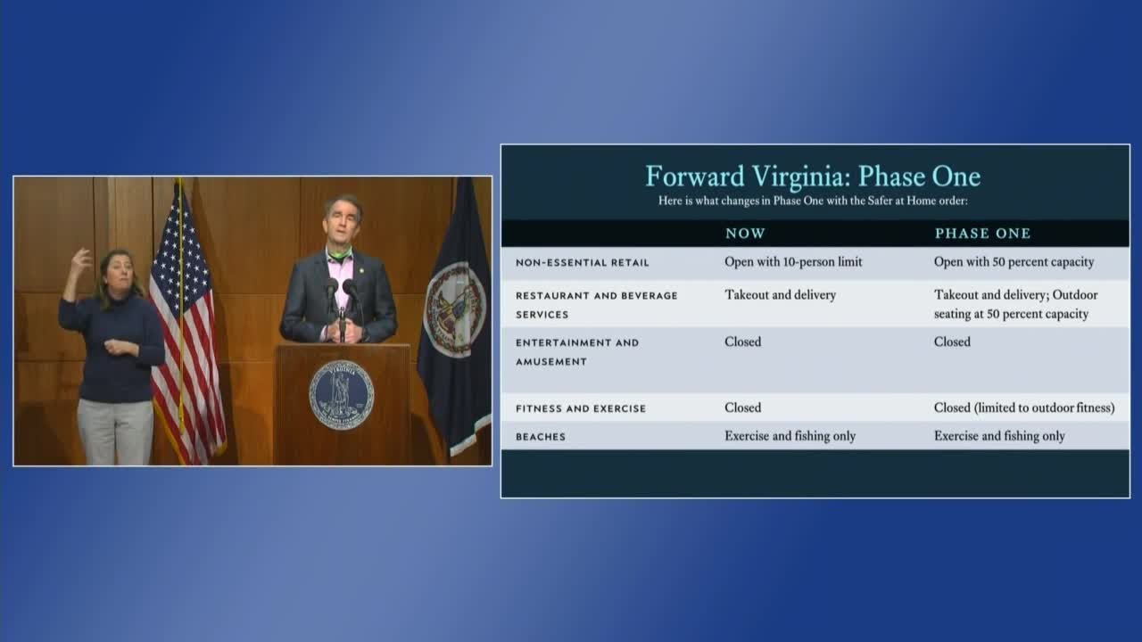 Northam outlines phase 1 of plan for reopening Virginia - YouTube