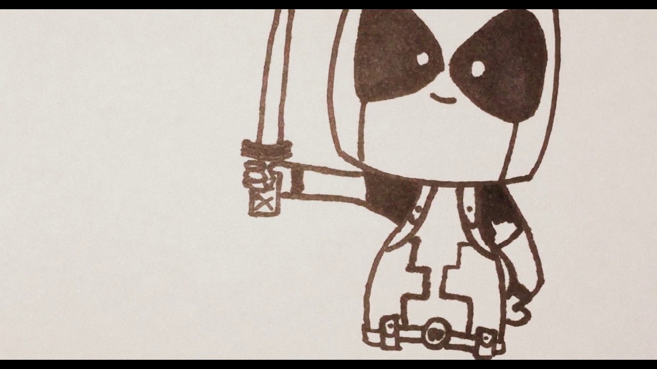 how to draw cartoon deadpool step-by-step (tutorial) - YouTube
