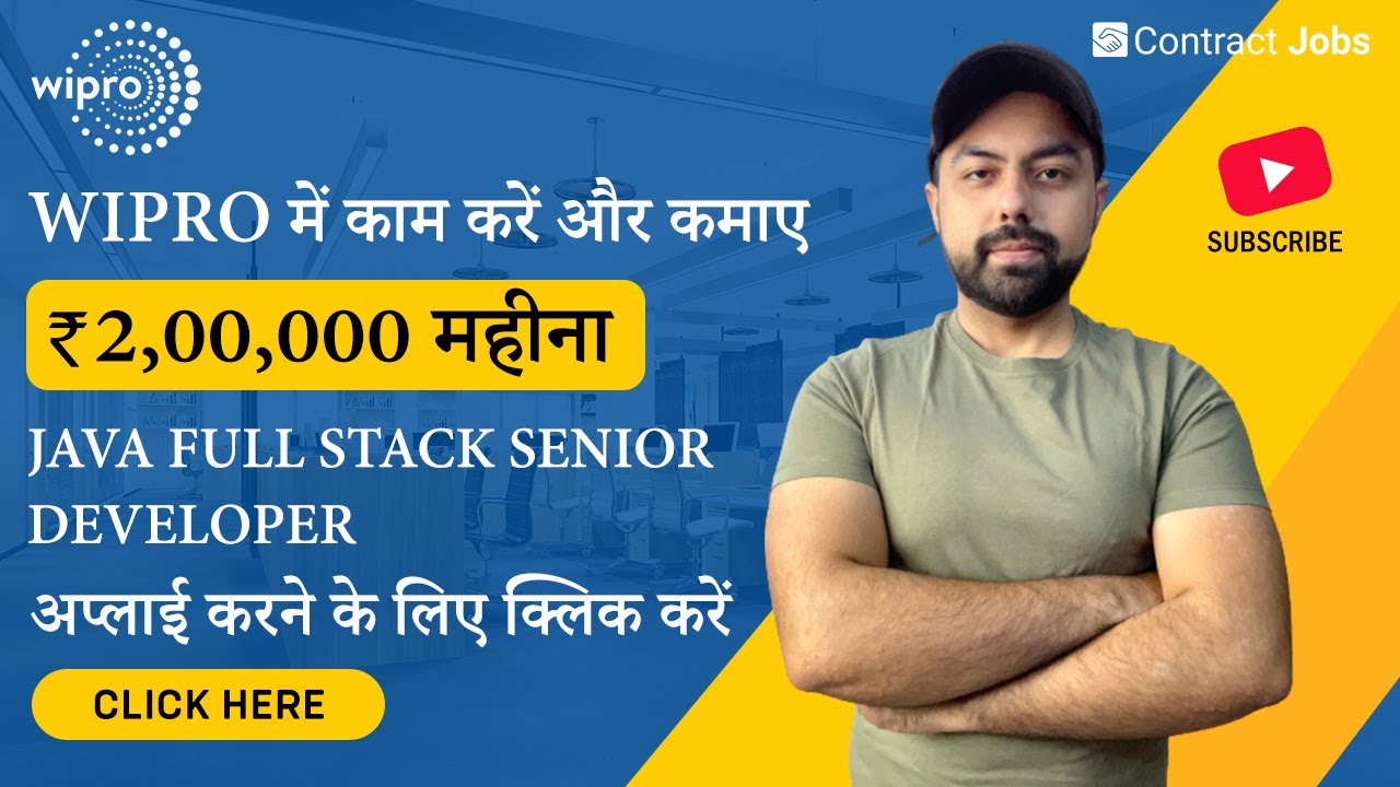 2 Lakh Salary Pm | Full Stack Senior Developer | Wipro Job vacancy | Jobs In India - YouTube