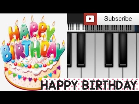 Happy Birthday Song Keyboard Tutorial. Easy for beginners. KEYBOARD ...