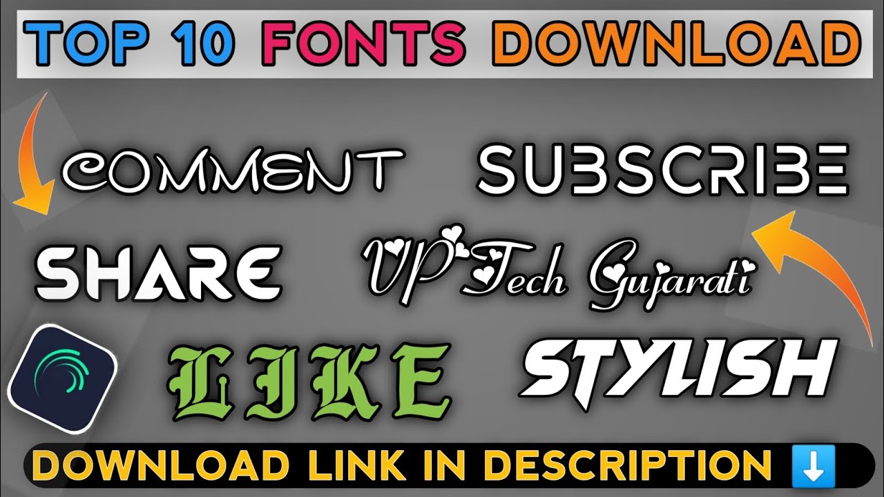 Top 10 trending fonts for lyrical status video editing | trending fonts ...