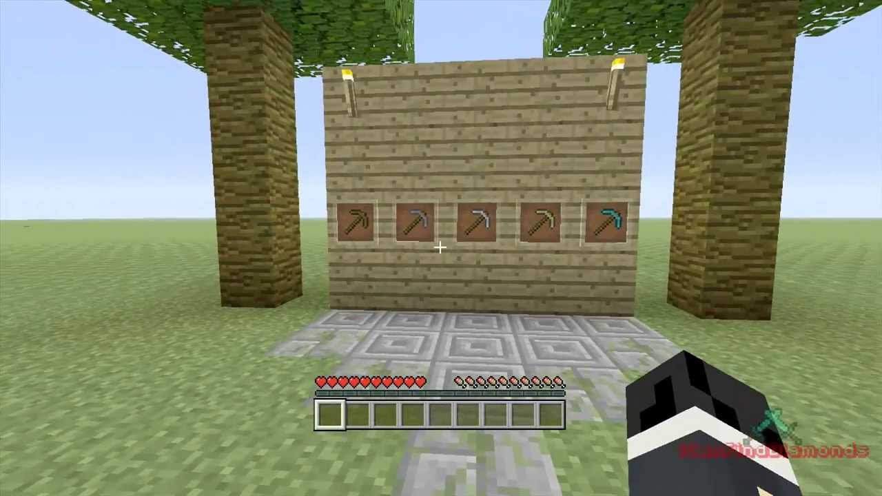 Minecraft for Beginners : Pickaxe Comparison (HD) - YouTube