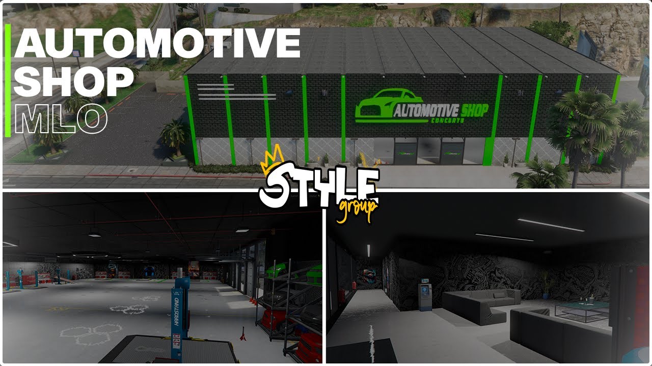 [MLO] Automotive Shop - GTA 5 Fivem - YouTube
