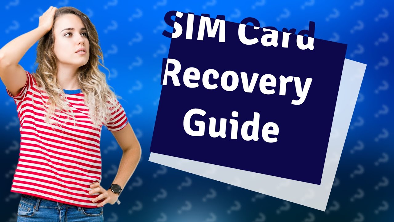 How can I recover my SIM card without signal? - YouTube
