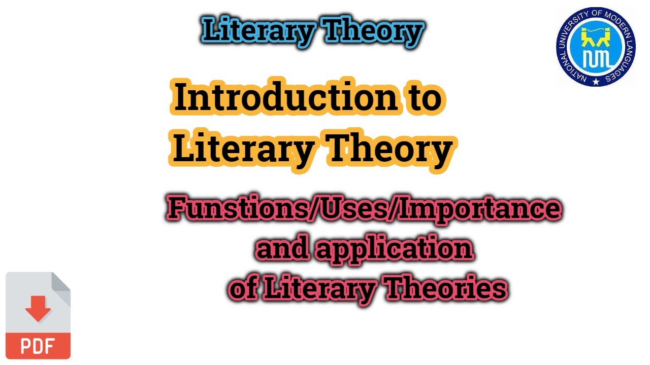 Literary Theory | Functions of Literary Theory | Application of ...