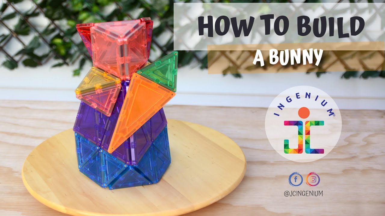 HOW TO BUILD A BUNNY - MAGBLOX MAGNETIC TILES - YouTube