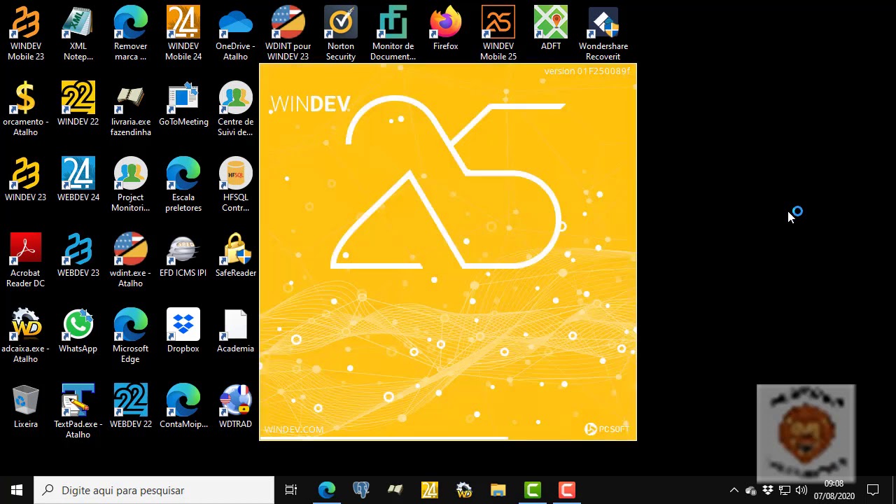 Guia Windev 25 - aula 7 - Configuração dos projetos na tela inicial ...