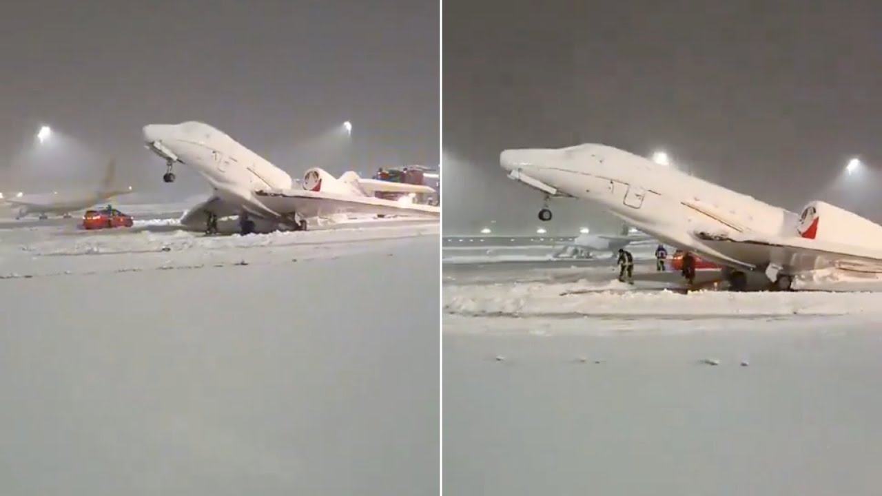 Plane About To Take Off In German Freezes On Runway In Bizarre Footage ...