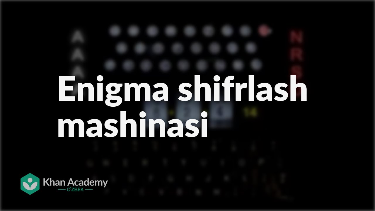Enigma shifrlash mashinasi | Kriptografiya | Informatika - YouTube